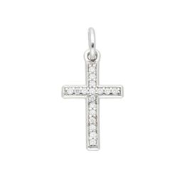 Adelia´s ADELIA ́S Damen Kreuzanhänger "Damen & Herren 925 Silber Kreuz Anhänger mit Zirkonia", Silber 925 (Sterlingsilber), silber, Silber 925