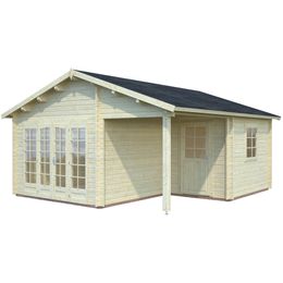 Gartenhaus Palmako, beige, Holzwerkstoff, Gartenhäuser, "Irene", 21,9+5,2 qm