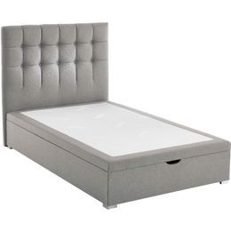Boxbett "Riona, erweiterbar zu Doppel- und Familienbett", grau (hellgrau), B:122cm L:212cm, 100% PES, ATLANTIC HOME COLLECTION, Komplettbetten, wahlweise mit 120x200cm Taschen-Federkernmatratze oder ohne Matratze