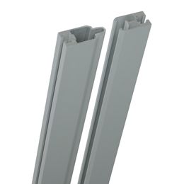 GroJa Adapterleisten-Set Steckzaunsystem silbergrau 180 cm 2-teilig