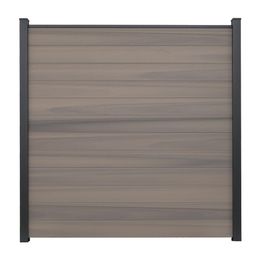 GroJa Steckzaun 'Solid' BPC braun/bi-color 180 x 180 cm