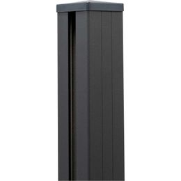 GroJa Pfosten Steckzaun Aluminium anthrazit 9 x 9 x 150 cm