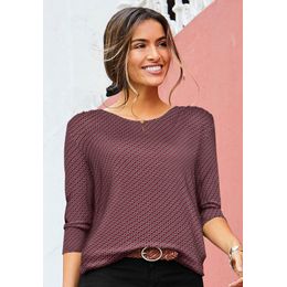 Vivance Damen Rundhalsshirt, beere, Gr&ouml;&szlig;e 32/34
