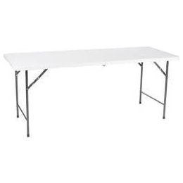 Perel folding table Camping Tisch Wei&szlig; FP183 Belastbarkeit (Gewicht) (max.) 100 kg