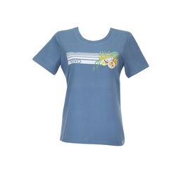 Vivid T-Shirt Damen Gr&ouml;&szlig;e M hellblau / limone / wei&szlig;