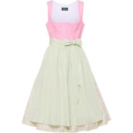 Luis Steindl Midi-Dirndl Rose/Gr&uuml;n (Gr&ouml;&szlig;e: 34)
