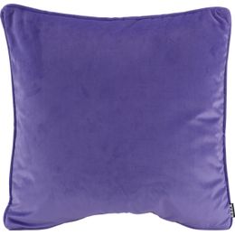 HOCK Dekokissen H.O.C.K. "Nobile Samt", lila (lila, unifarben), B:50cm H:10cm L:50cm, Polyester, Dekokissen_Sitzkissen_Kissenhüllen, 50/50 cm, Kissenhülle mit Füllung, 1 Stück