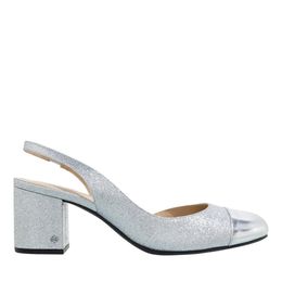 Michael Kors Hohe Schuhe - Perla Flex Sling Pump - Gr. 39 (EU) - in Silber - f&uuml;r Damen