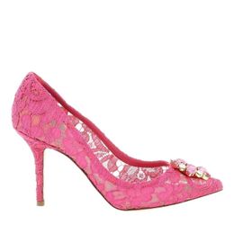 Dolce & Gabbana Dolce&Gabbana Hohe Schuhe - Decollete Pink - Gr. 36,5 (EU) - in Gold - f&uuml;r Damen