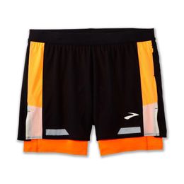Brooks Run Visible 5" 2in1 Short 2.0 Bekleidung Herren schwarz