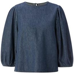 MUD Jeans Damen-Jeansbluse 3/4-Arm S Mittelblau