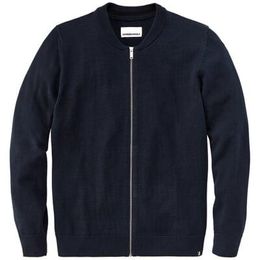 armedangels Herren-Strickjacke mit Zip L Navy