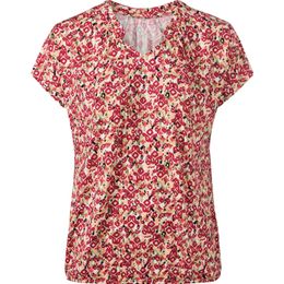 CR&Eacute;ATION L Damen Print-Shirt mit Gummizug am Saum erdbeere-lindgr&uuml;n-bedruckt Gr&ouml;&szlig;e 40