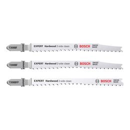 Bosch EXPERT Hardwood 2-side clean Stichsägeblatt-Set 2-tlg., T308BF/BFP für Stichsägen (2608900549)
