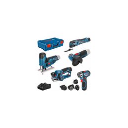 Bosch 5er Werkzeug-Set 12V: GSR + GOP + GHO + GWS + GST + 3x GBA + GAL + XL-BOXX (0615A0017D)