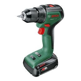 Bosch UniversalDrill 18V-60 Akku-Zweigang-Bohrschrauber mit Syneon Chip und Power for ALL System 18 V 2 Ah 06039D7001)