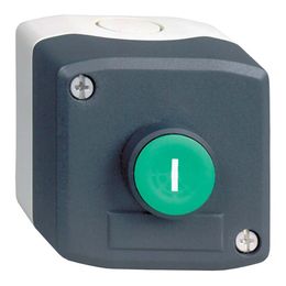 Schneider Electric Gehäuse m.Taster fl gn 1S1Ö (I) XALD102E)
