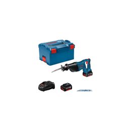 Bosch Akku-S&auml;bels&auml;ge GSA 18 V-LI mit 2 x 5,0 Ah Li-Ion Akku L-BOXX (060164J00B)