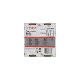 Bosch Senkkopf-Stift SK64 40G, Durchmesser:1.6 mm, L&auml;nge:40 mm, verzinkt, f&uuml;r Druckluft-Nagler GSK64 Professional, 3165140105659 (2608200503)