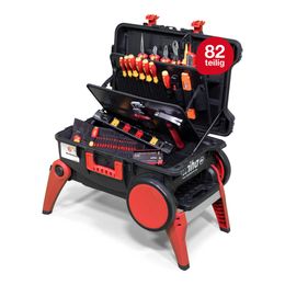 wiha XXL 4 electric Werkzeugkoffer Set aus Polypropylen mit Werkzeugen für Elektroinstallation (82-tlg.), 45734)