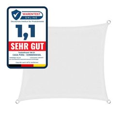 casa pura Atmungsaktives Sonnensegel Weiß