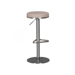 KADIMA DESIGN Barhocker ELBE, höhenverstellbar, gepolsterte Sitzfläche, Triangel Fußablage, max. 110 kg Belastung