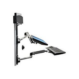 Ergotron LX - Befestigungskit (CPU-Halter, Maushalterung, 2 Schienenabdeckungen, Tastaturarm, 2 Kabelkanäle, Handgelenkkissen, Wandschiene 10", Wandschiene 34", Display-Befestigung, Mauspad) - für LCD-Display / PC-Ausrüstung - kleiner CPU-Halter -...