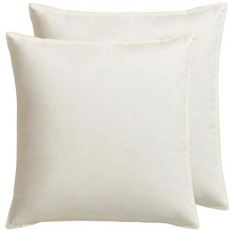 Federkissen Otto Keller "Große Auswahl", beige (creme), B:40cm L:40cm, Bezug: 100% Baumwolle. Füllung: 70% Gänsefeder, 30% Gänsedaunen, Kopfkissen