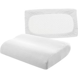 Kissenbezug bellana "Universal Jersey", weiß, B:80cm L:40cm, Feinjersey, Obermaterial: 95% Baumwolle, 5% Elasthan, Kissenbezüge, passend für Nackenstützkissen