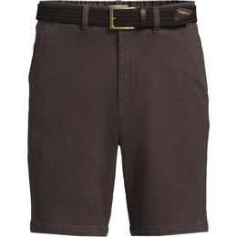 LANDS' END Chino-Shorts mit Textur und G&uuml;rtel, Herren,  Braun, Baumwolle/Lyocell (Viskose)/Baumwoll-Mischung, by Lands' End