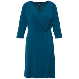 Ulla Popken Kleid Damen Größe 42/44 blau Winterkleid