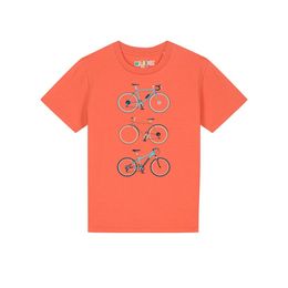 watabout.kids T-Shirt '3 Fahrräder' Jungen Größe 110/116 neonblau / orange / schwarz