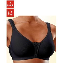 sheego Gro&szlig;e Gr&ouml;&szlig;en Soft-BH, 2xschwarz, Gr&ouml;&szlig;e 90F - Damen
