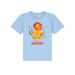 Watabout.kids Shirt 'L&ouml;wen Kleiner Bruder' boy Blue size 122/128