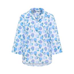 Eterna Bluse Damen Gr&ouml;&szlig;e XXL blau / wei&szlig;