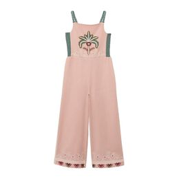 Mango Kids Overall 'SAMBA' M&auml;dchen Gr&ouml;&szlig;e 116 oliv / schilf / rosa / dunkelpink