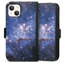 DeinDesign Galaxy A51 Handy Klapph&uuml;lle Handyh&uuml;lle aus Kunst Leder schwarz Flip Case Galaxy Weltall Weltraum Sideflip mit Lasche