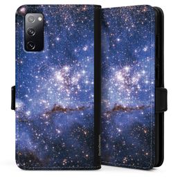 DeinDesign Galaxy S20 Handy Klapph&uuml;lle Handyh&uuml;lle aus Kunst Leder schwarz Flip Case Weltall Galaxy Weltraum Sideflip mit Lasche
