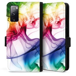 DeinDesign Galaxy S20 Handy Klapph&uuml;lle Handyh&uuml;lle aus Kunst Leder schwarz Flip Case Colour Rainbow Water Sideflip mit Lasche