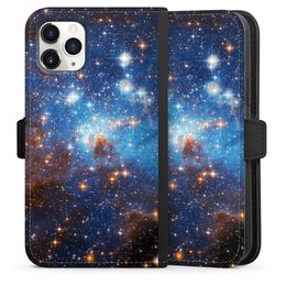 DeinDesign iPhone 11 Pro Handy Klapph&uuml;lle Handyh&uuml;lle aus Kunst Leder schwarz Flip Case Weltall Star Galaxy Sideflip mit Lasche