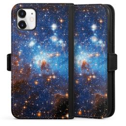 DeinDesign iPhone 11 Handy Klapph&uuml;lle Handyh&uuml;lle aus Kunst Leder schwarz Flip Case Weltall Star Galaxy Sideflip mit Lasche