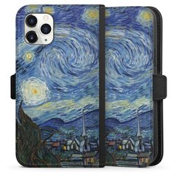 DeinDesign iPhone 11 Pro Handy Klapph&uuml;lle Handyh&uuml;lle aus Kunst Leder schwarz Flip Case The Starry Night Kunst Sideflip mit Lasche