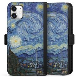 DeinDesign iPhone 11 Handy Klapph&uuml;lle Handyh&uuml;lle aus Kunst Leder schwarz Flip Case The Starry Night Kunst Sideflip mit Lasche