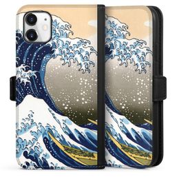 DeinDesign iPhone 11 Handy Klapph&uuml;lle Handyh&uuml;lle aus Kunst Leder schwarz Flip Case Katsushika Hokusai Die Gro&szlig;e Welle Vor Kanagawa Kunst Sideflip mit Lasche