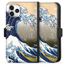 DeinDesign iPhone 11 Pro Handy Klapph&uuml;lle Handyh&uuml;lle aus Kunst Leder schwarz Flip Case Katsushika Hokusai Die Gro&szlig;e Welle Vor Kanagawa Kunst Sideflip mit Lasche
