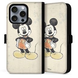 DeinDesign iPhone 16 Pro Max Handy Klapph&uuml;lle Handyh&uuml;lle aus Kunst Leder schwarz Flip Case Water Colour Official Licensed Product Sideflip mit Lasche