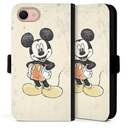DeinDesign iPhone 16e Handy Klapph&uuml;lle Handyh&uuml;lle aus Kunst Leder schwarz Flip Case Water Colour Official Licensed Product Sideflip mit Lasche