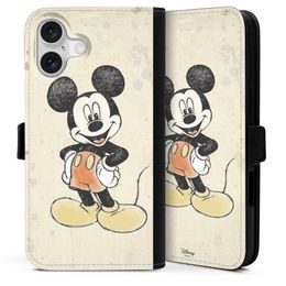 DeinDesign iPhone 16 Plus Handy Klapph&uuml;lle Handyh&uuml;lle aus Kunst Leder schwarz Flip Case Water Colour Official Licensed Product Sideflip mit Lasche