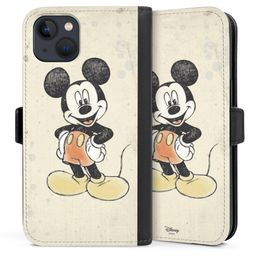 DeinDesign iPhone 13 Handy Klapph&uuml;lle Handyh&uuml;lle aus Kunst Leder schwarz Flip Case Water Colour Official Licensed Product Sideflip mit Lasche