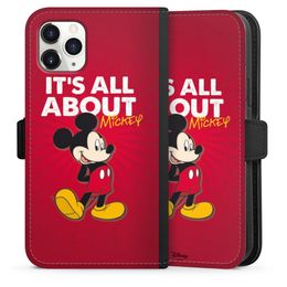 DeinDesign iPhone 11 Pro Handy Klapph&uuml;lle Handyh&uuml;lle aus Kunst Leder schwarz Flip Case Disney Official Licensed Product Mouse Sideflip mit Lasche